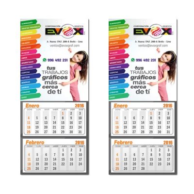 Almanaque Con Doble Taco (ALM-386) - Imprenta Garcia, Lima - Peru