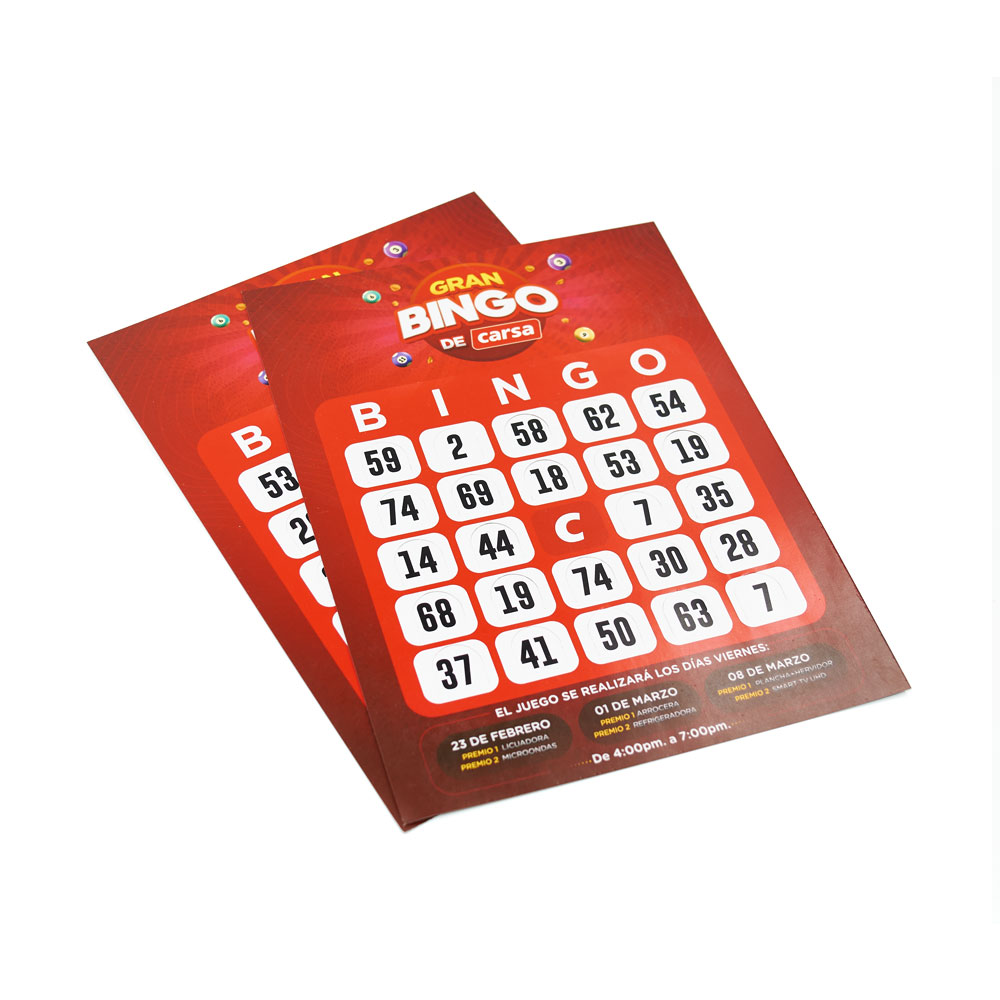 Cartillas de Bingo Personalizadas (CB-777) - Imprenta Garcia, Lima - Peru