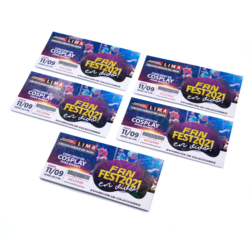 Tickets Para Eventos (TKT-481) - Imprenta Garcia, Lima - Peru