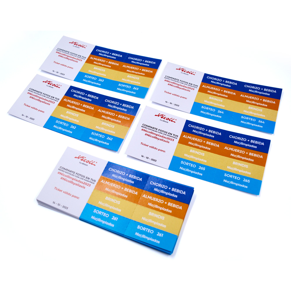 Tickets Para Eventos + Cupón (TKT-485) - Imprenta Garcia, Lima - Peru